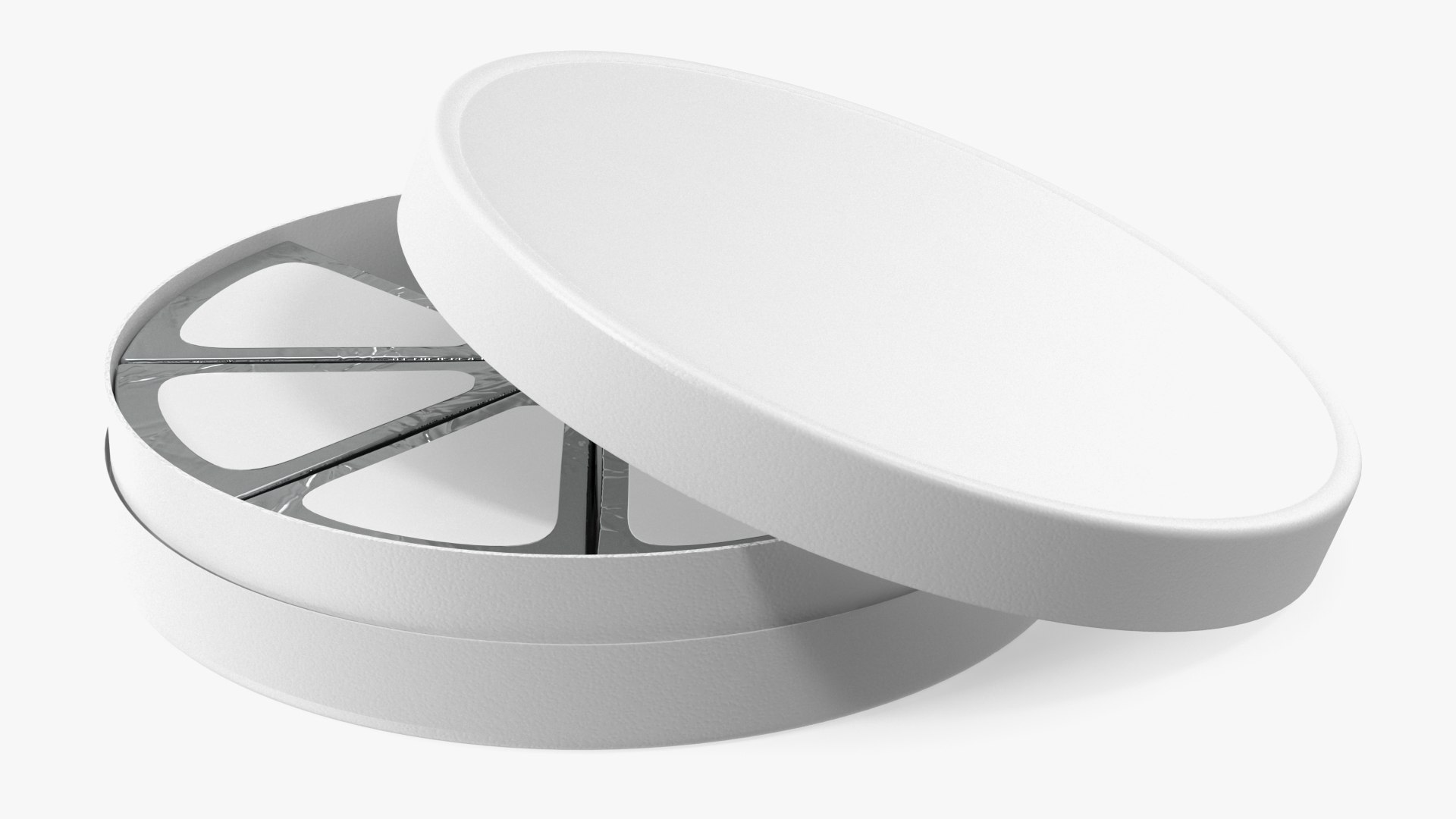 3D Round Box Of Creamy Cheese Triangles - TurboSquid 2156990
