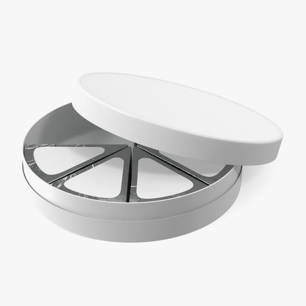 modelo 3d Caja Redonda de Triángulos de Queso Cremoso - TurboSquid 2156990