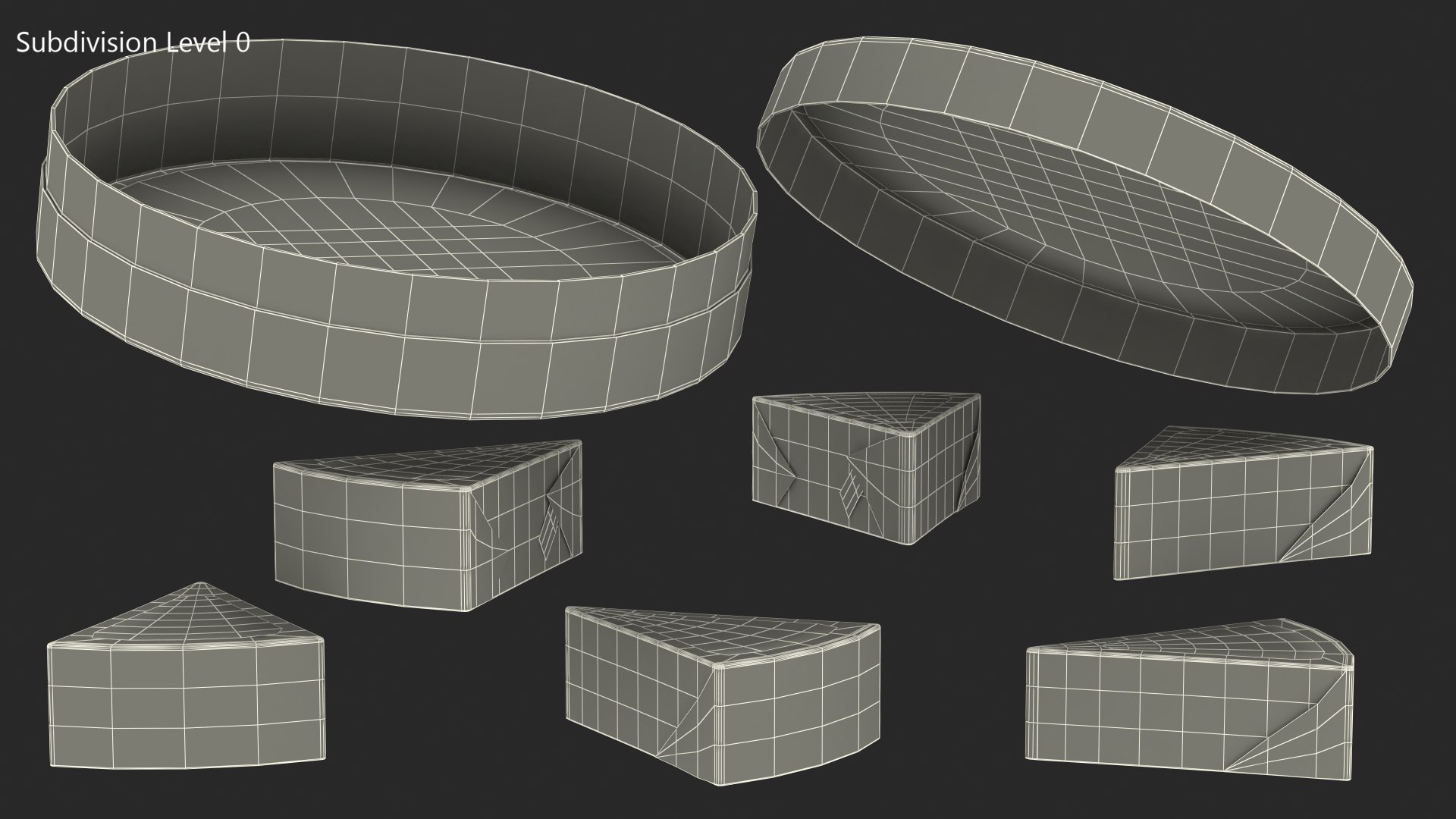 3D Round Box Of Creamy Cheese Triangles - TurboSquid 2156990