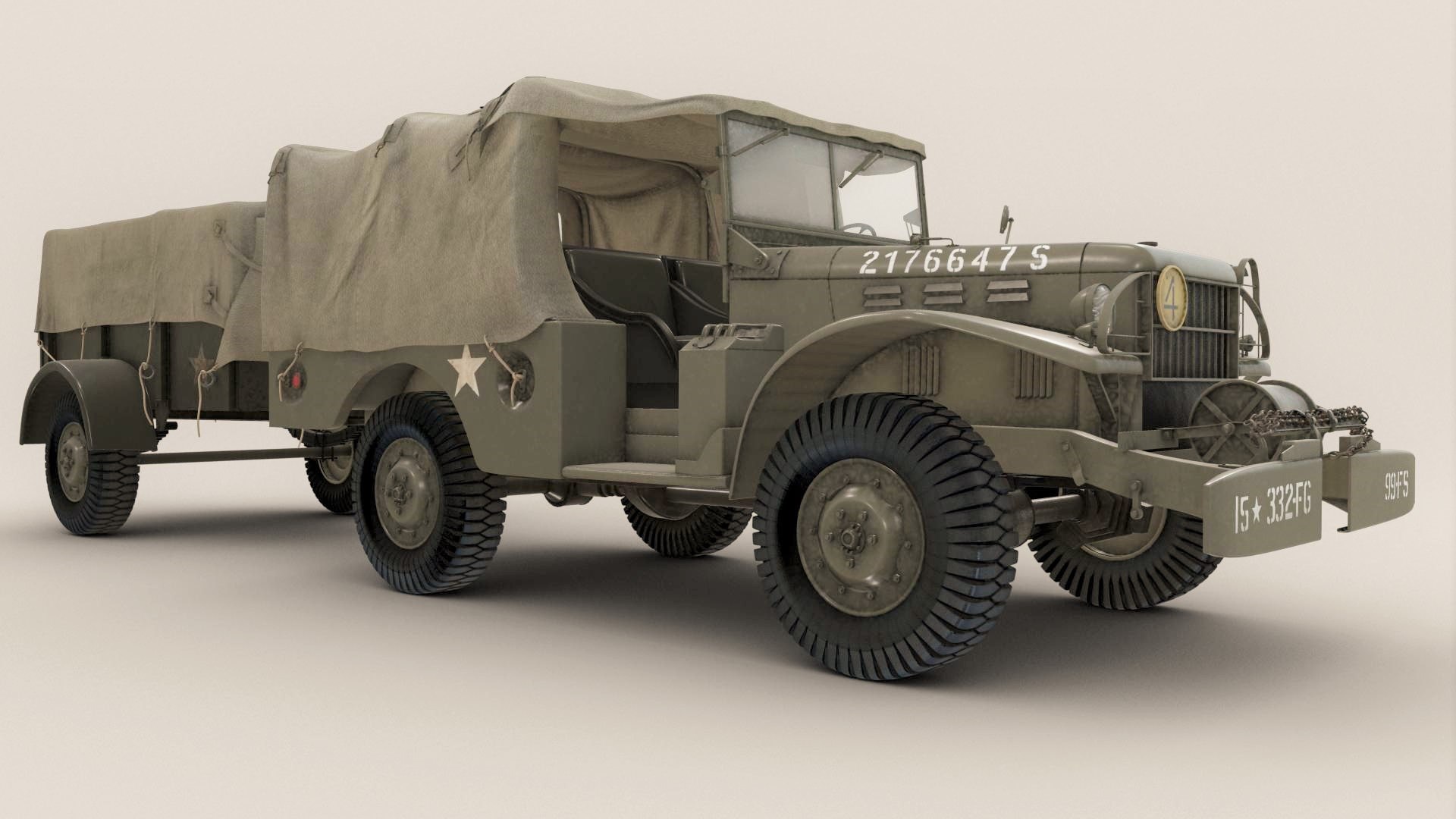 3d Dodge Truck Wc 2 Model