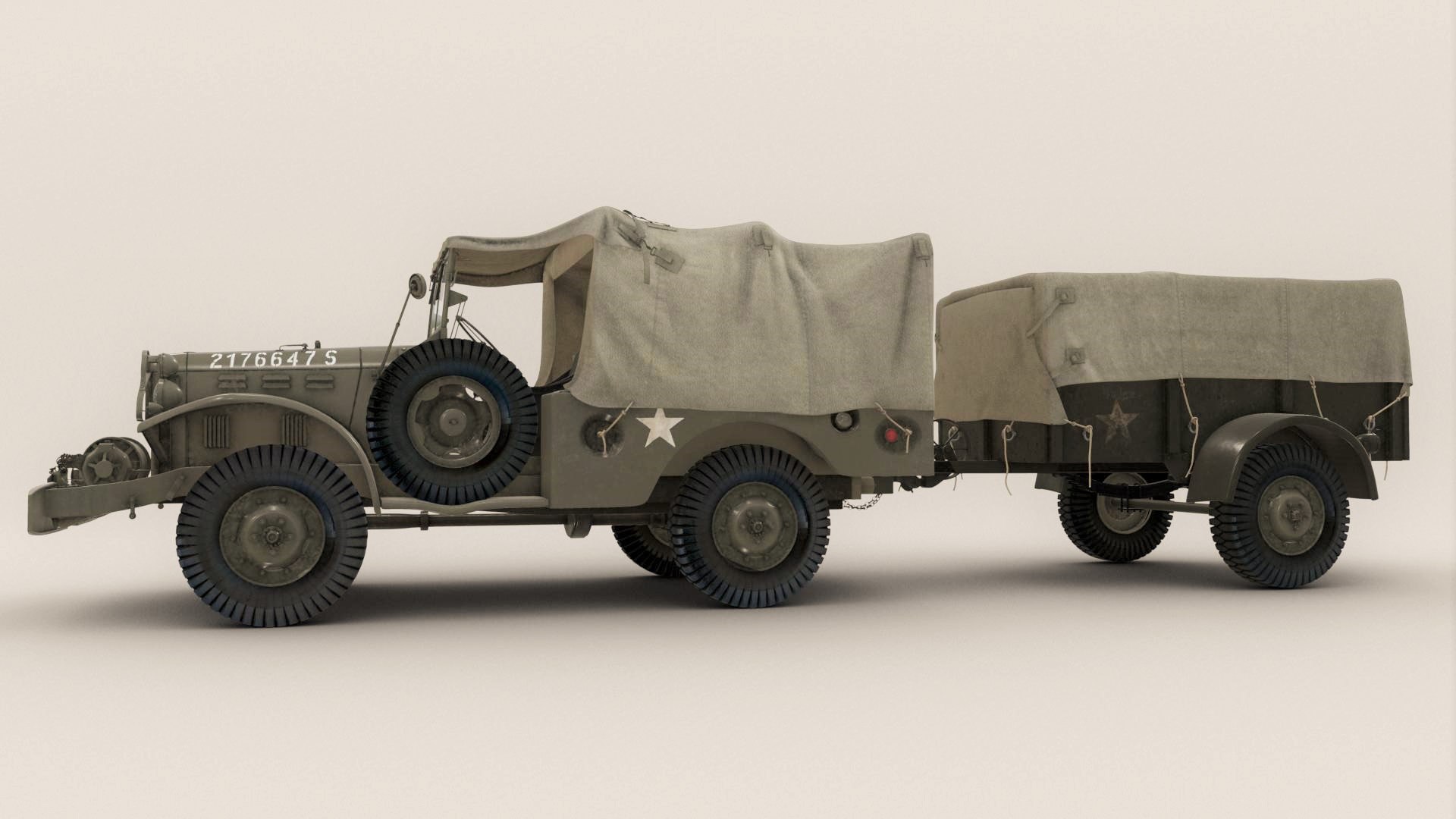 3d Dodge Truck Wc 2 Model
