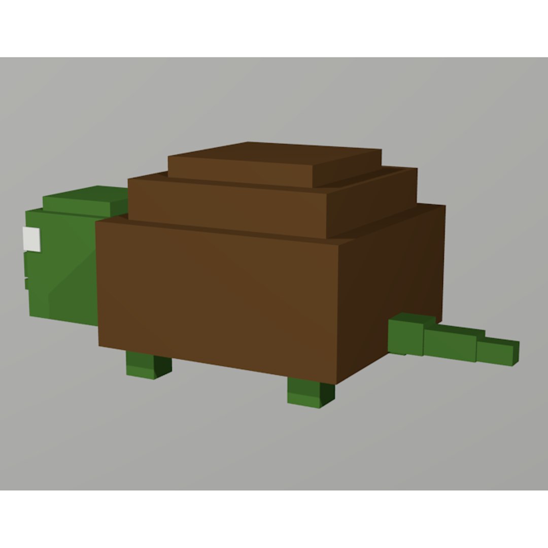Turtle Voxel 3D Model - TurboSquid 1386358