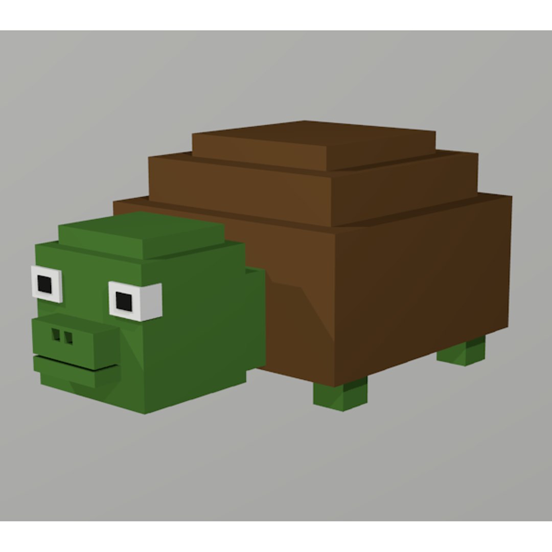 Turtle Voxel 3D Model - TurboSquid 1386358