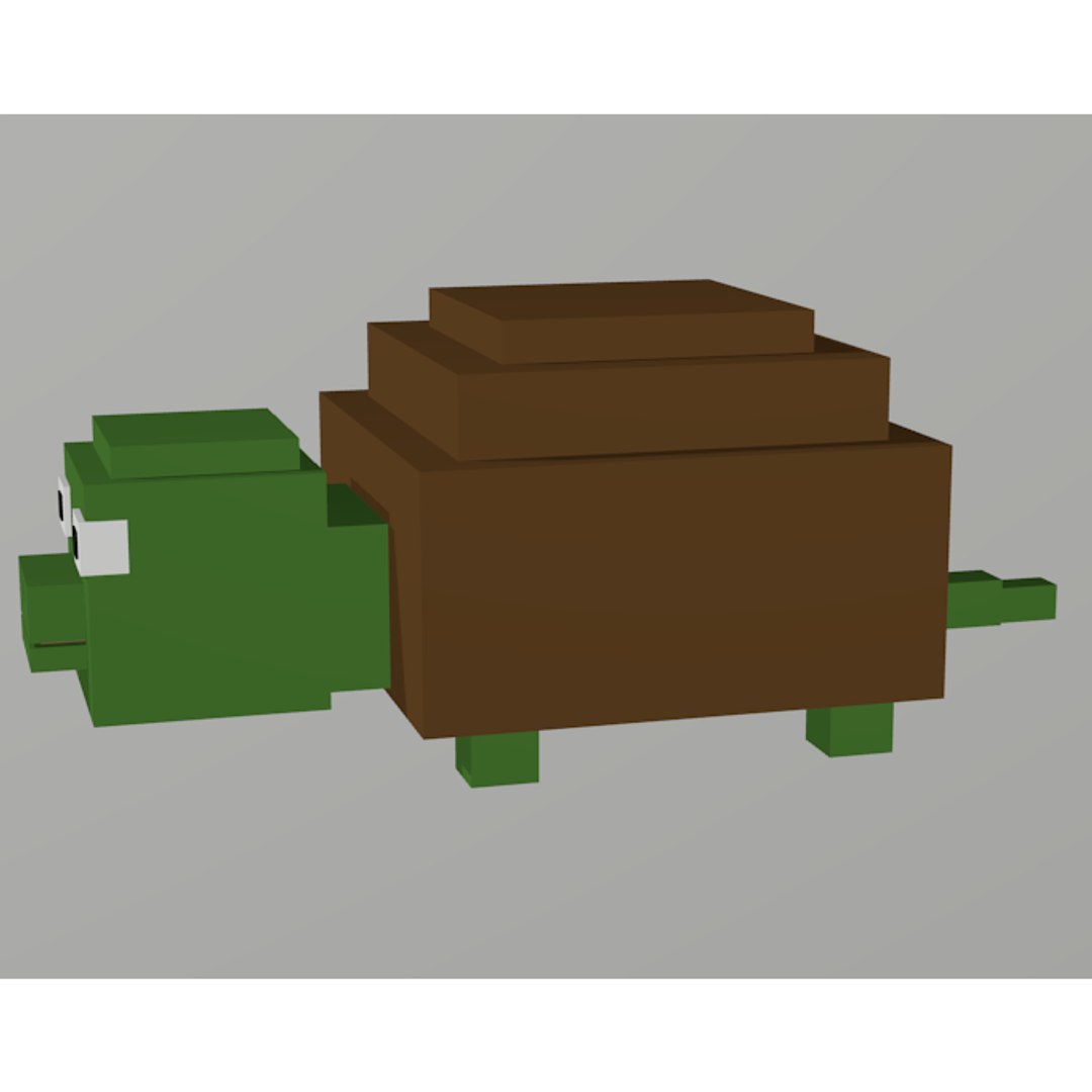 Turtle Voxel 3D Model - TurboSquid 1386358