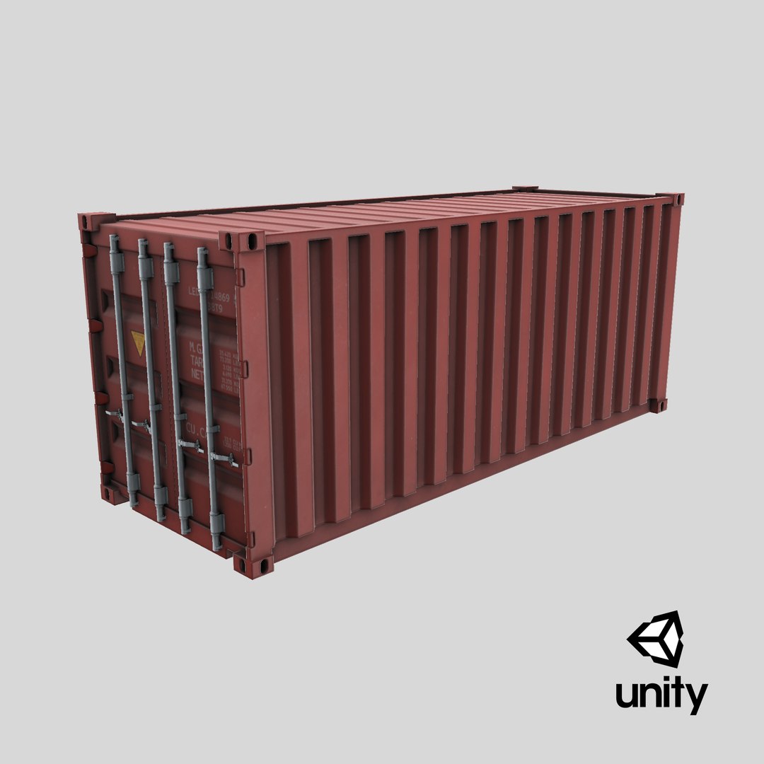 24ft Shipping Container - Red 3D - TurboSquid 2151271