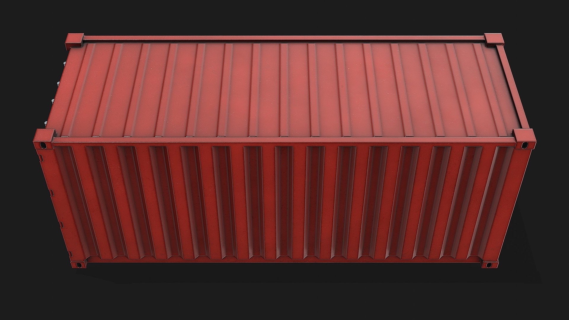 24ft Shipping Container - Red 3D - TurboSquid 2151271