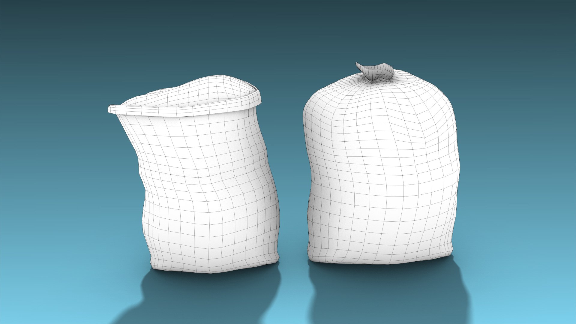 3D low-poly cotton sack - TurboSquid 1633047