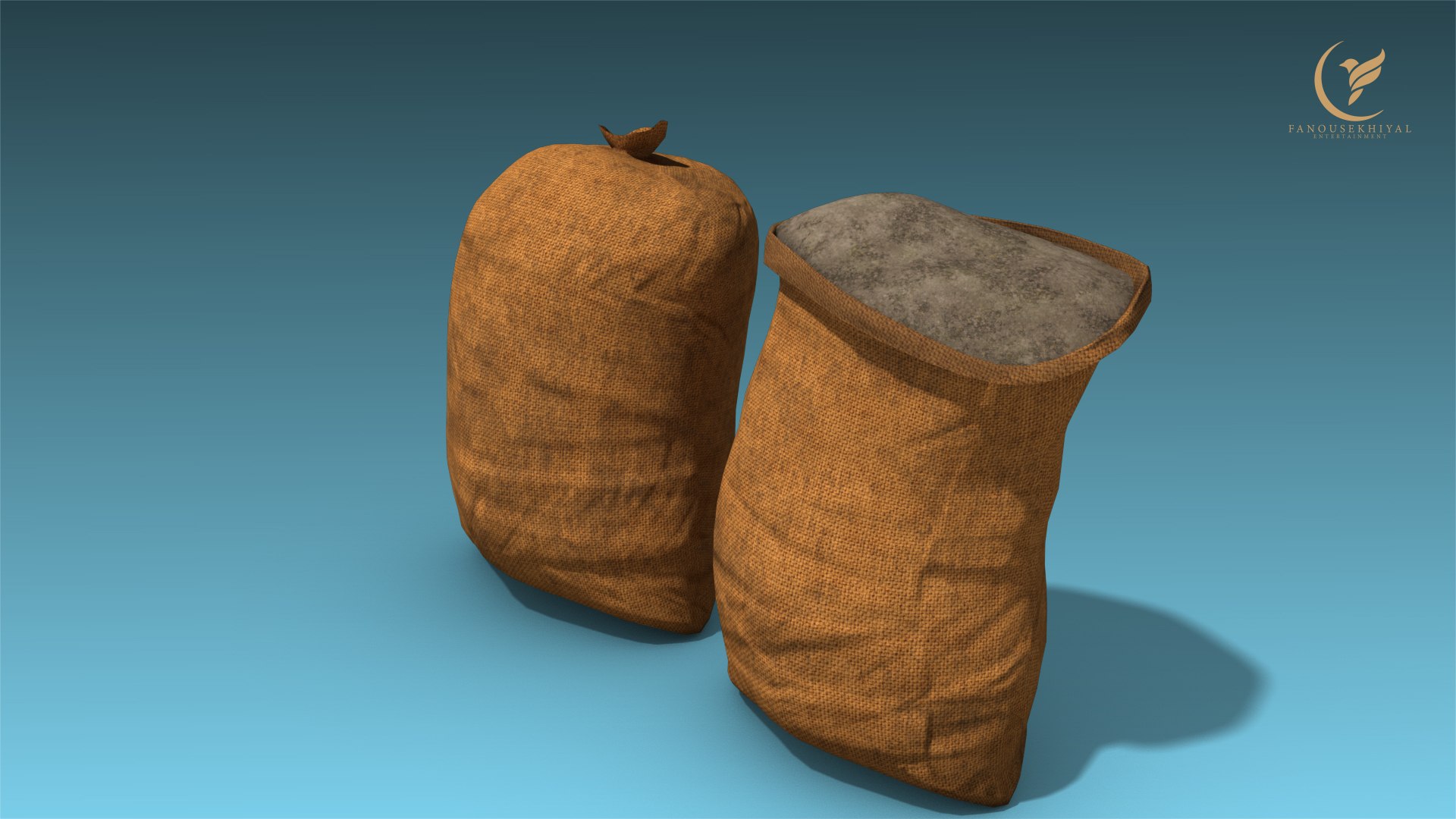 3D low-poly cotton sack - TurboSquid 1633047