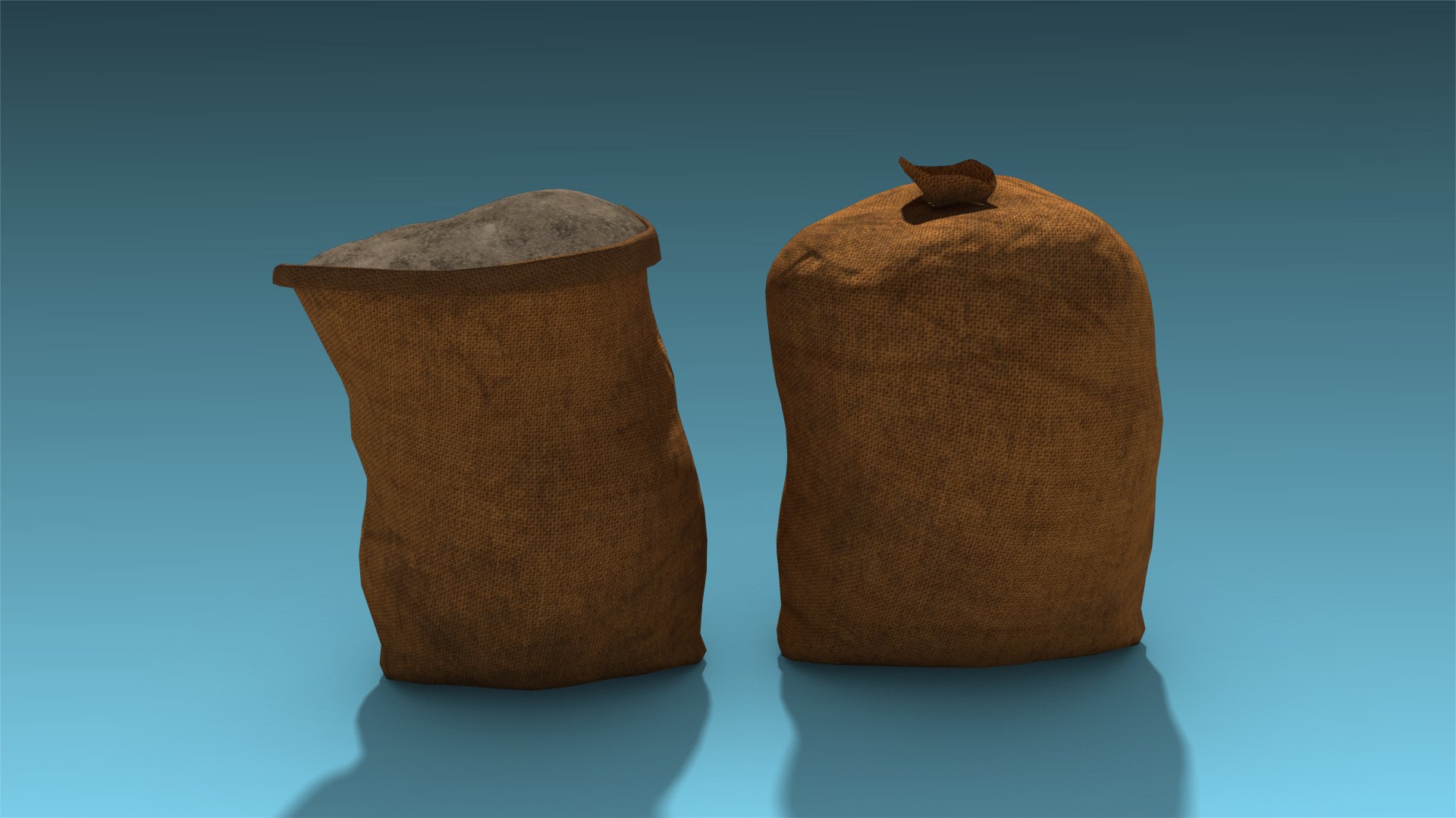 3D low-poly cotton sack - TurboSquid 1633047
