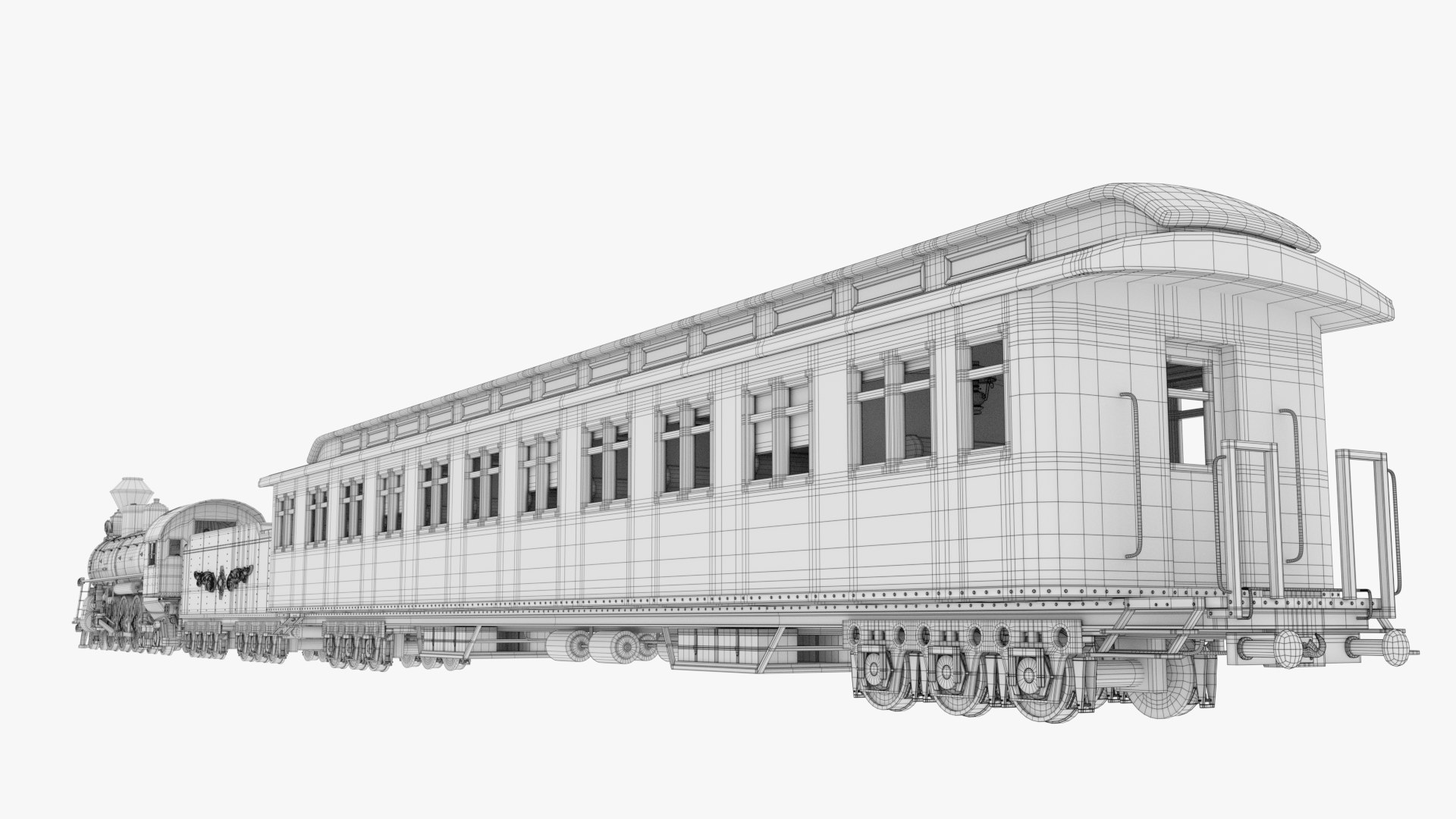 Steam Train 3D Model - TurboSquid 1440503