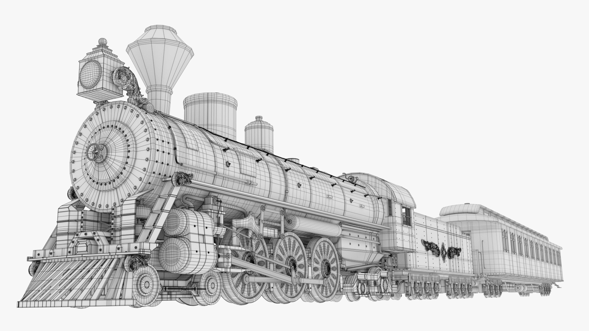 Steam Train 3D Model - TurboSquid 1440503