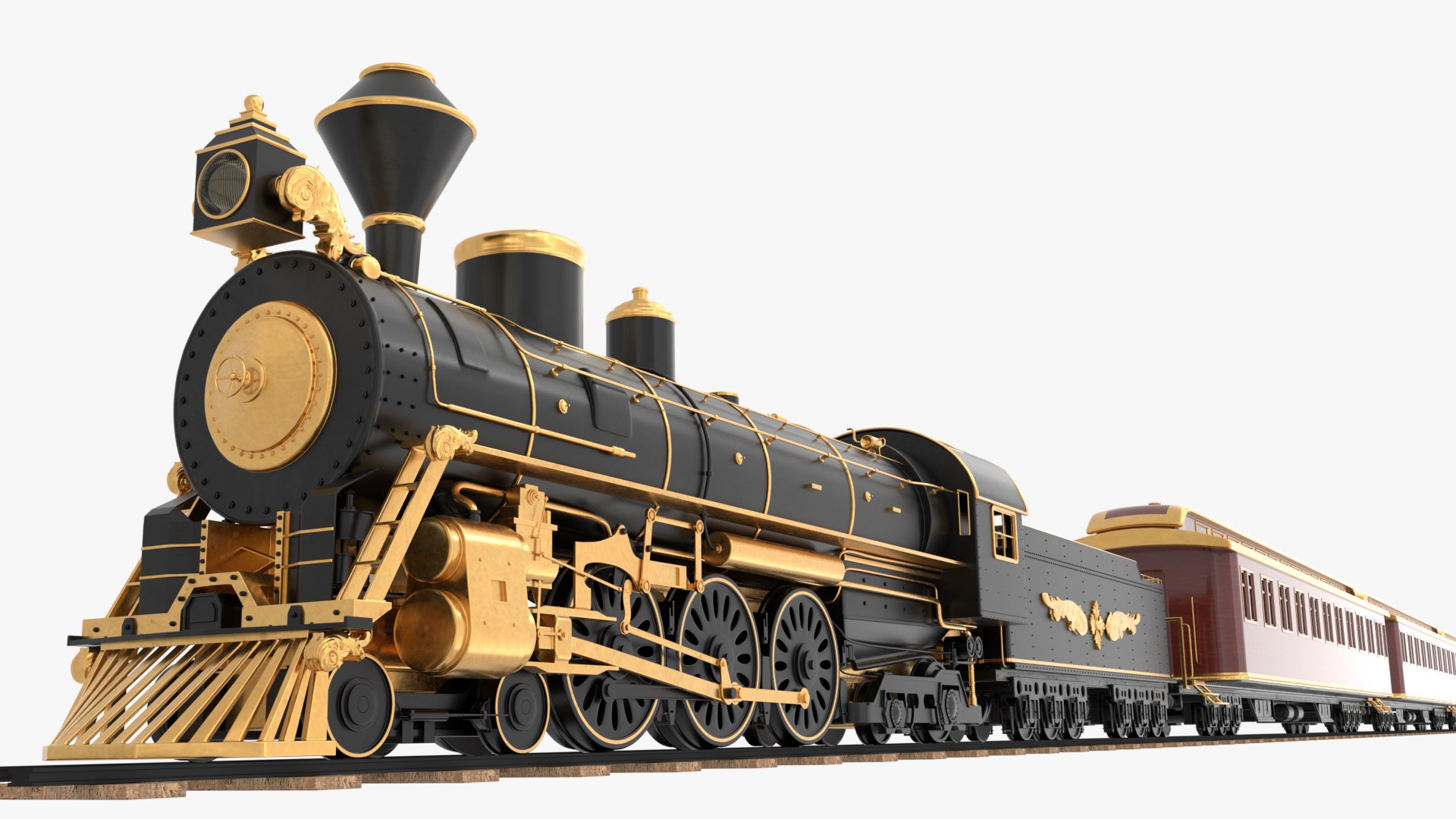 Steam Train 3D Model - TurboSquid 1440503