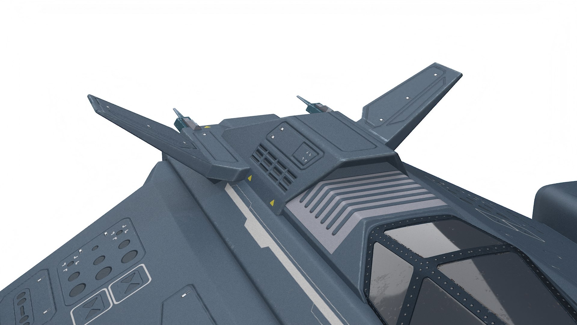 Futuristic Space Stealth Fighter Jet 3D - TurboSquid 2247305