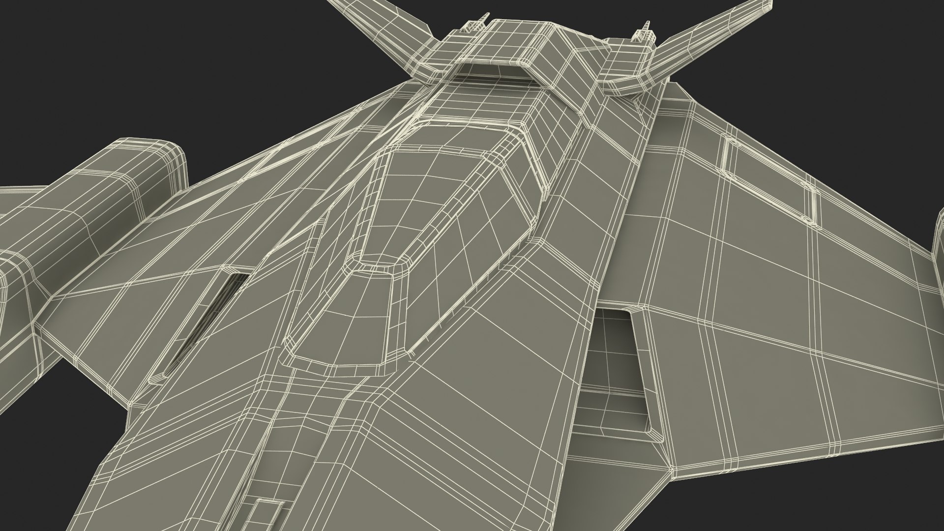 Futuristic Space Stealth Fighter Jet 3D - TurboSquid 2247305