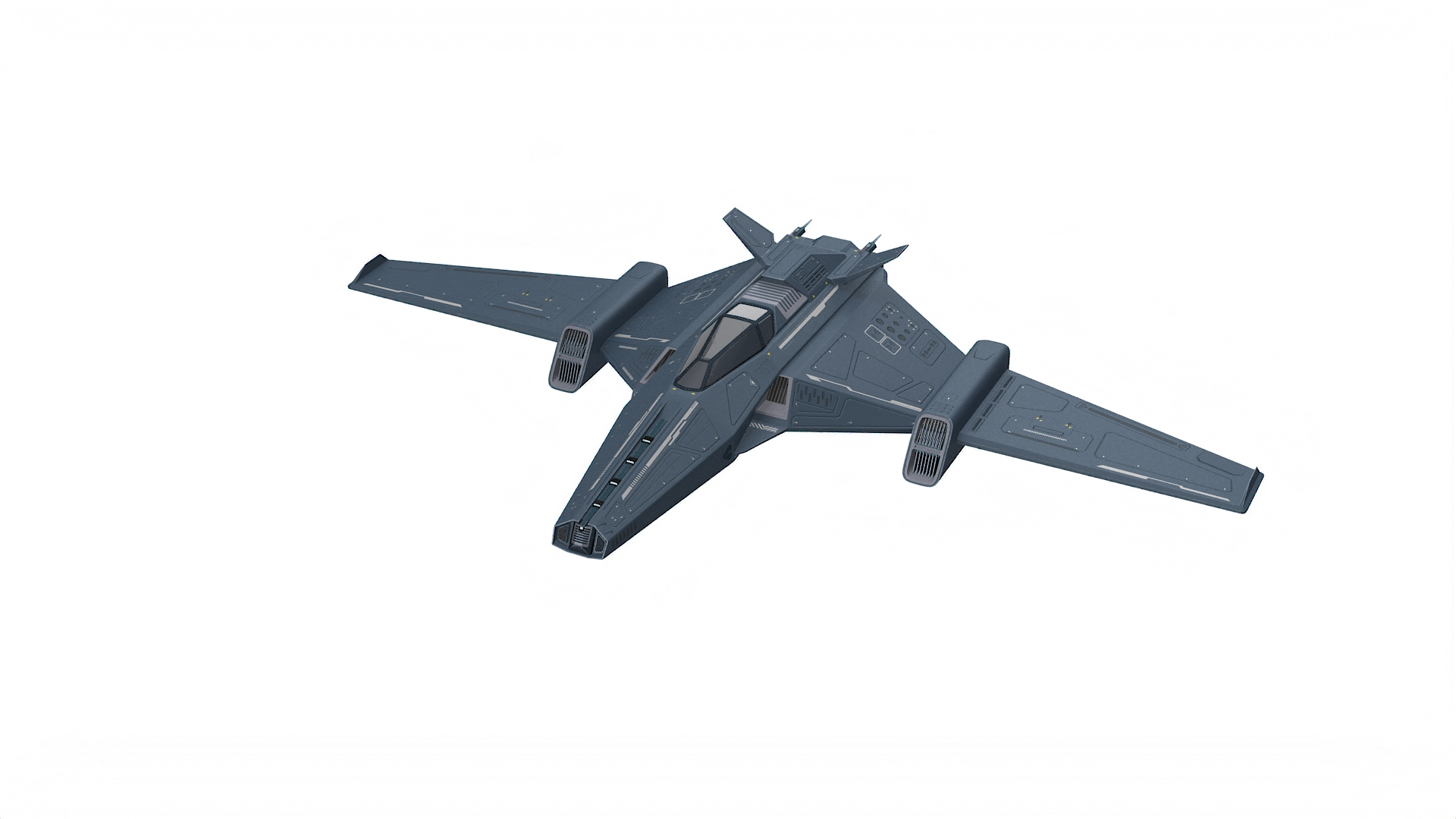 Futuristic Space Stealth Fighter Jet 3D - TurboSquid 2247305