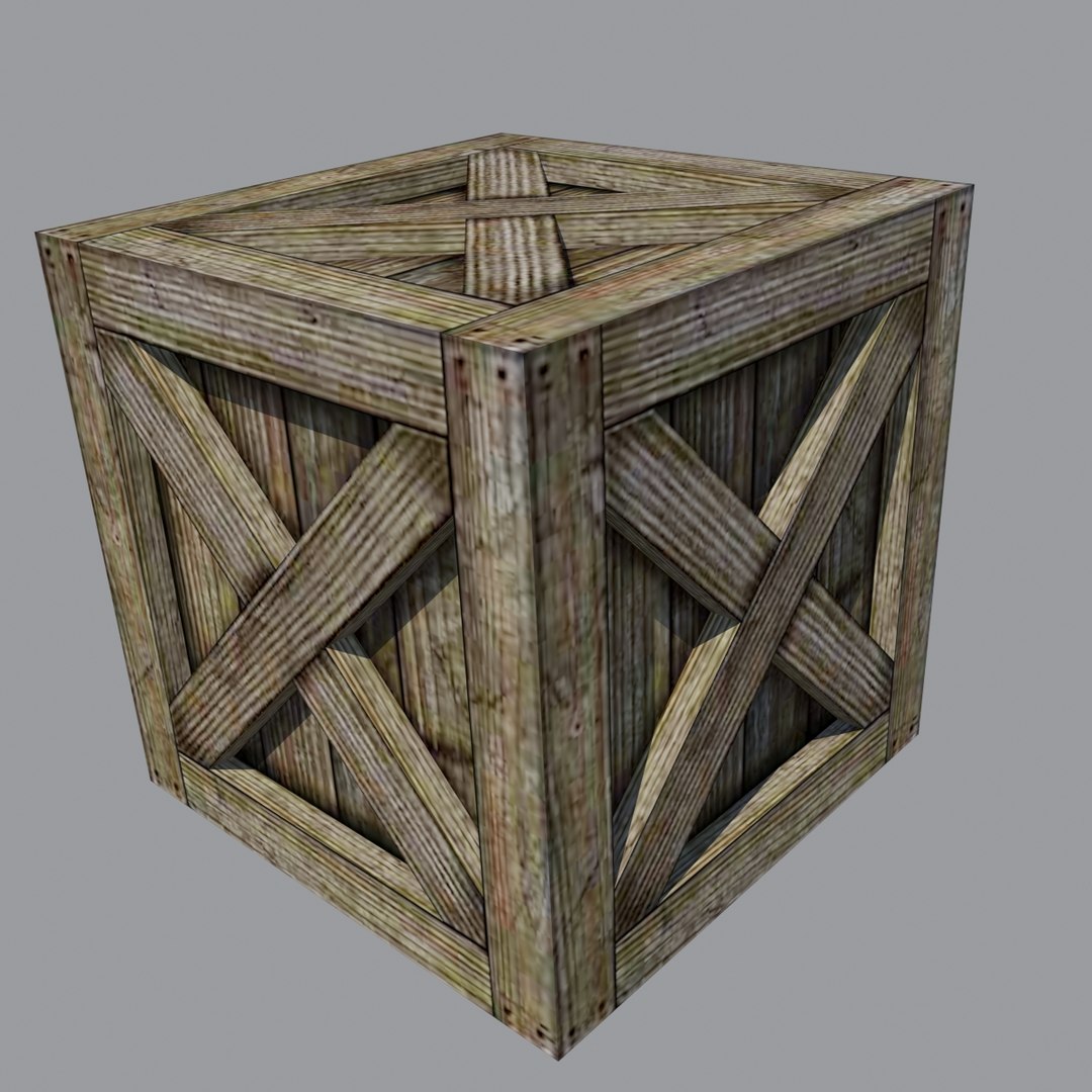 wooden box 3d model