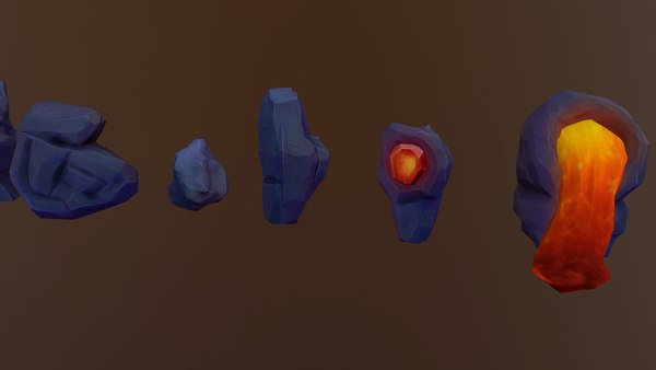 lava rock 3d model