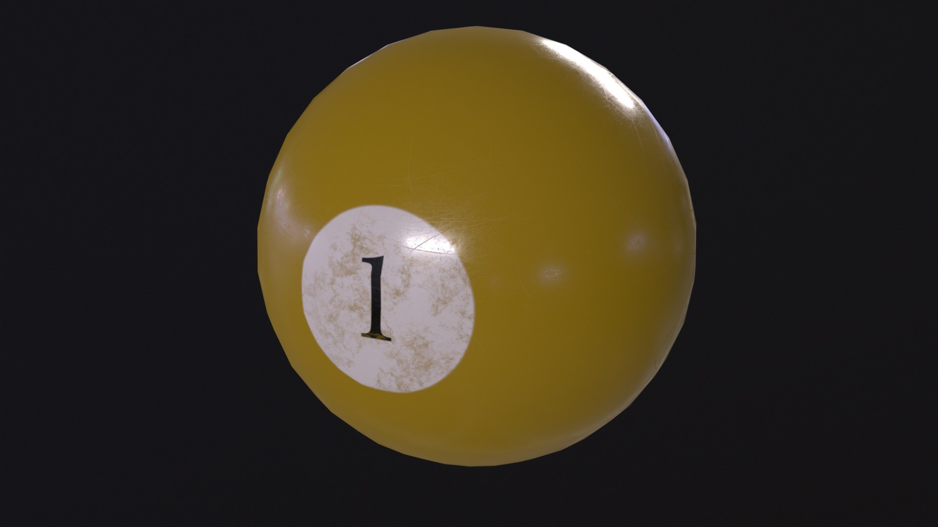 Pool Ball 1 3D Model - TurboSquid 2159336