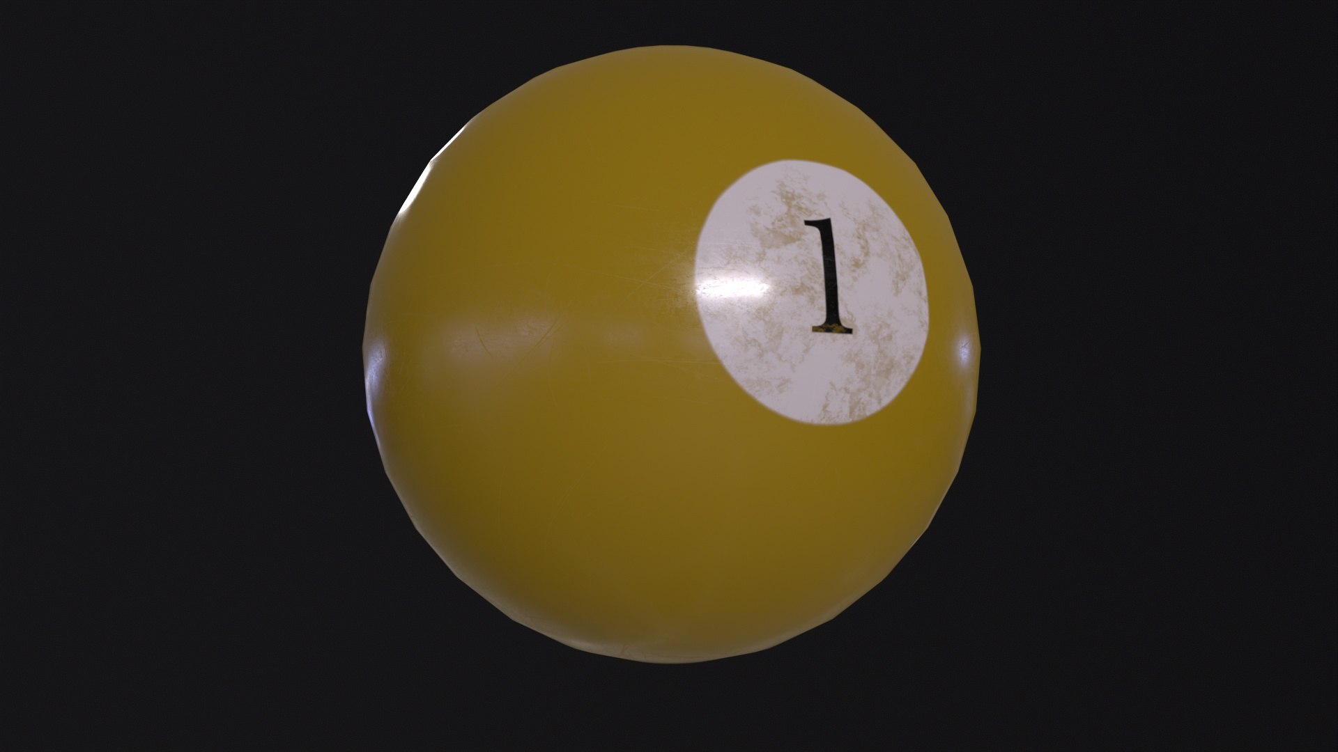 Pool Ball 1 3D Model - TurboSquid 2159336