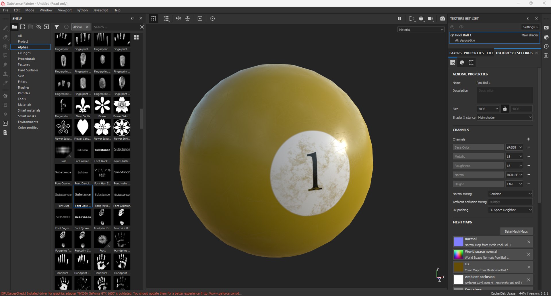 Pool Ball 1 3D Model - TurboSquid 2159336