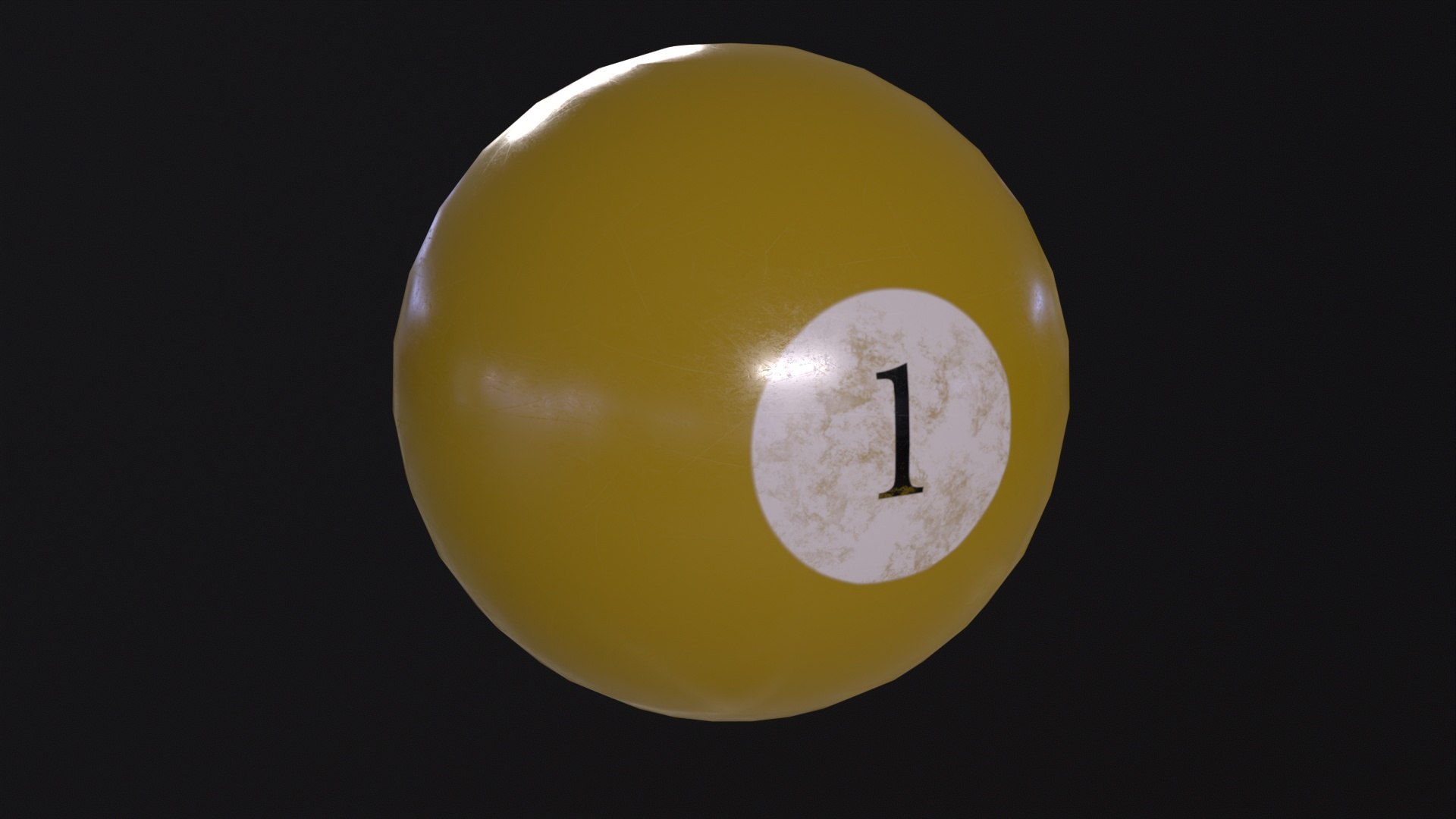 Pool Ball 1 3D Model - TurboSquid 2159336