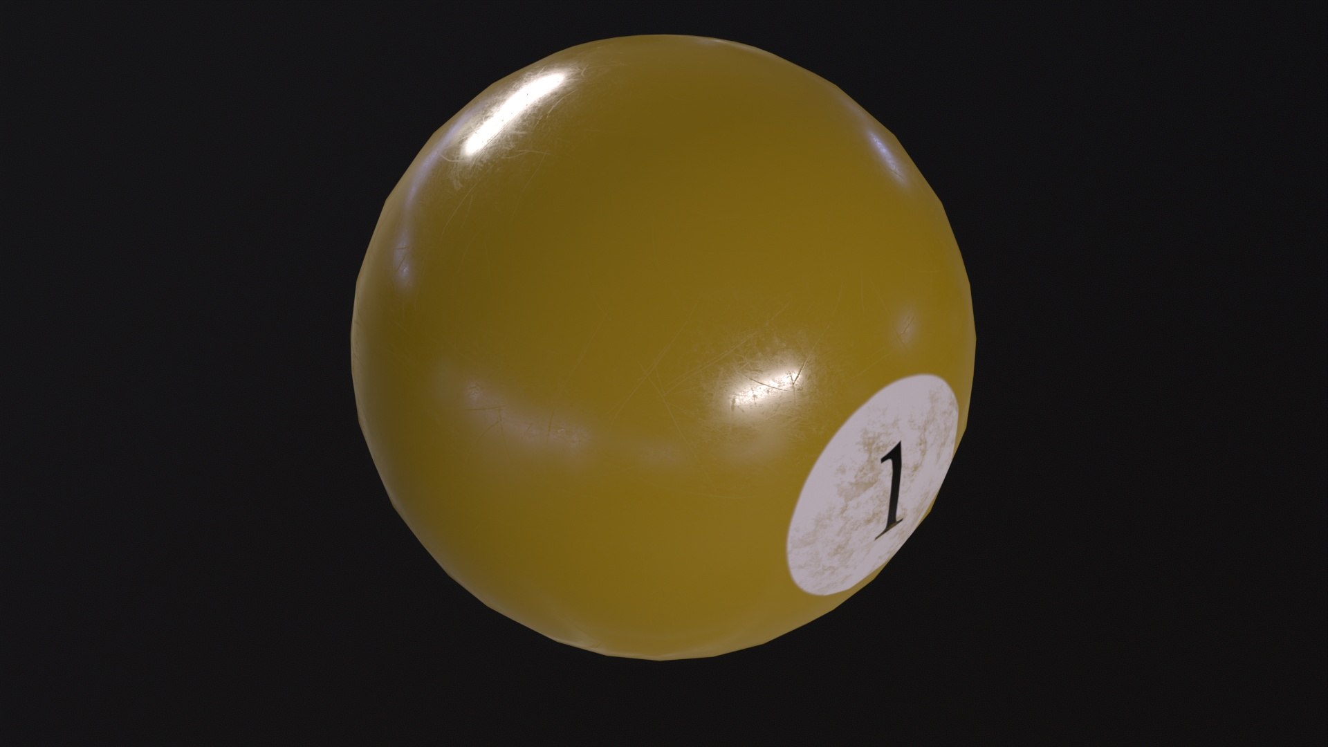 Pool Ball 1 3D Model - TurboSquid 2159336
