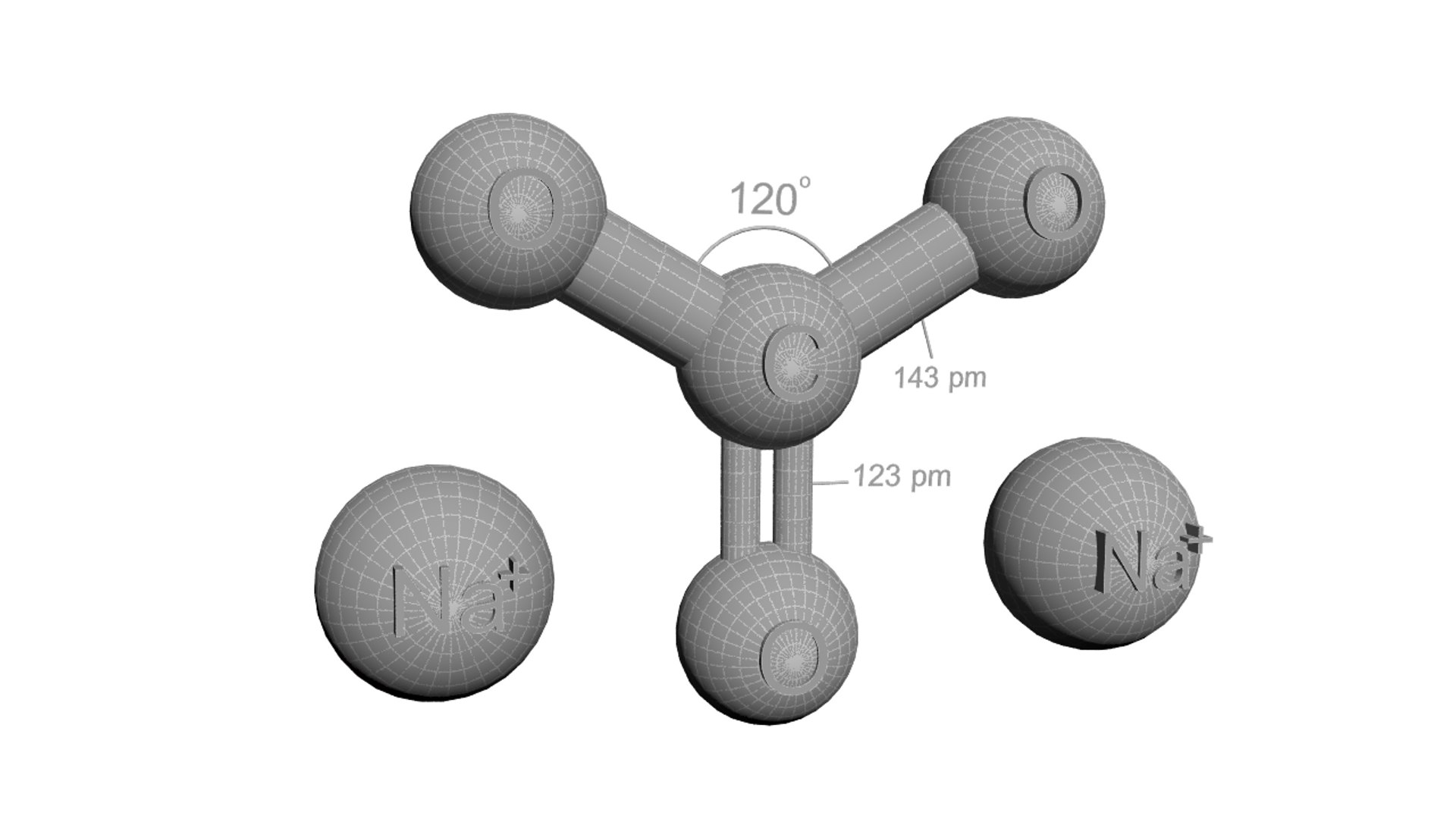 3D Sodium Carbonate Molecule Na2co3 - TurboSquid 1426874