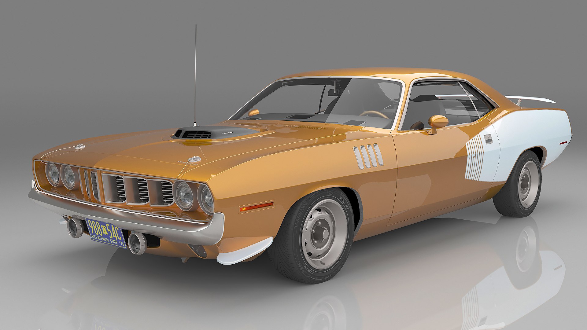1971 Plymouth Cuda 426 Hemi 3D - TurboSquid 2360362