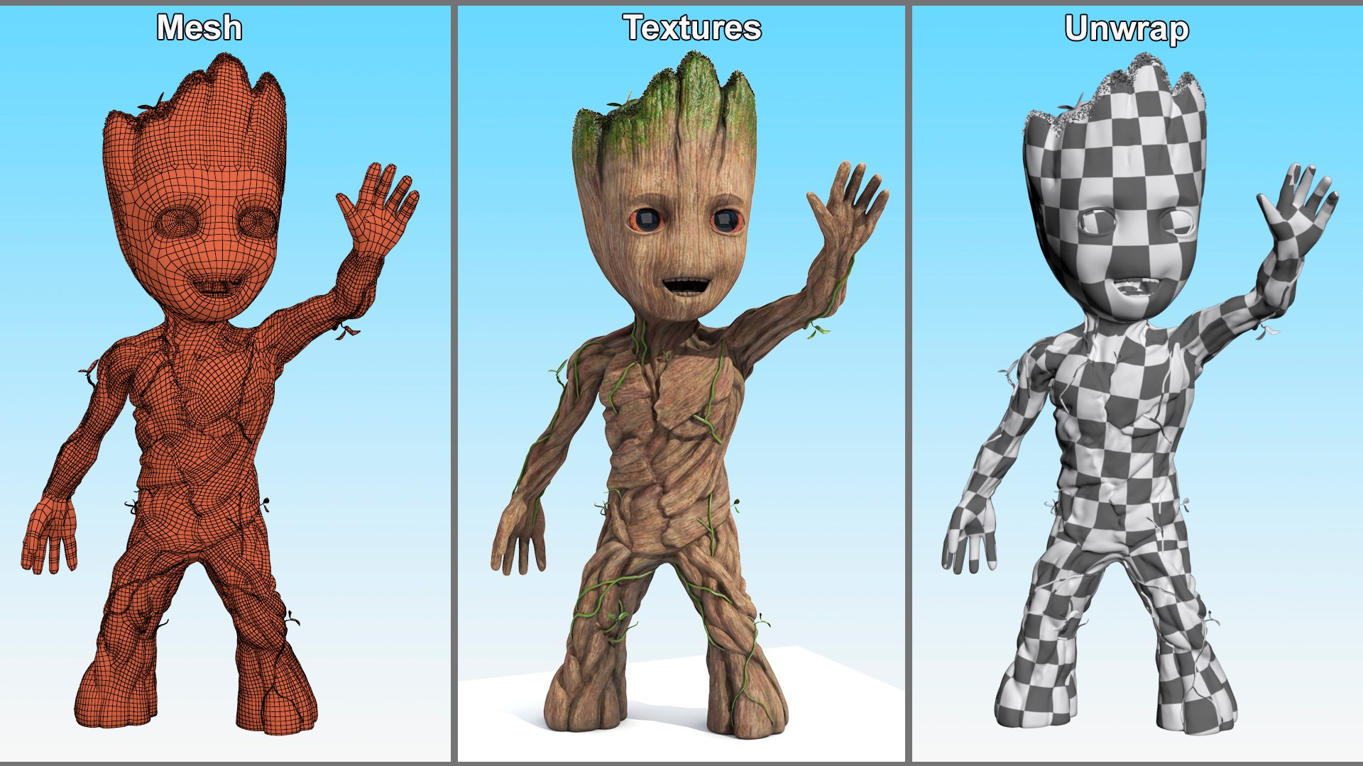 Groot Waving His Hand Model - TurboSquid 2270297