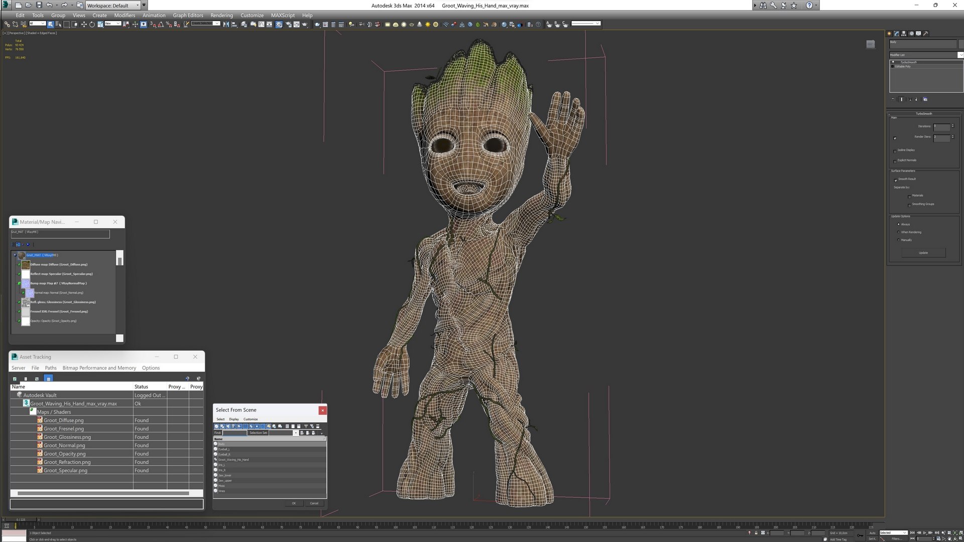 Groot Waving His Hand Model - TurboSquid 2270297