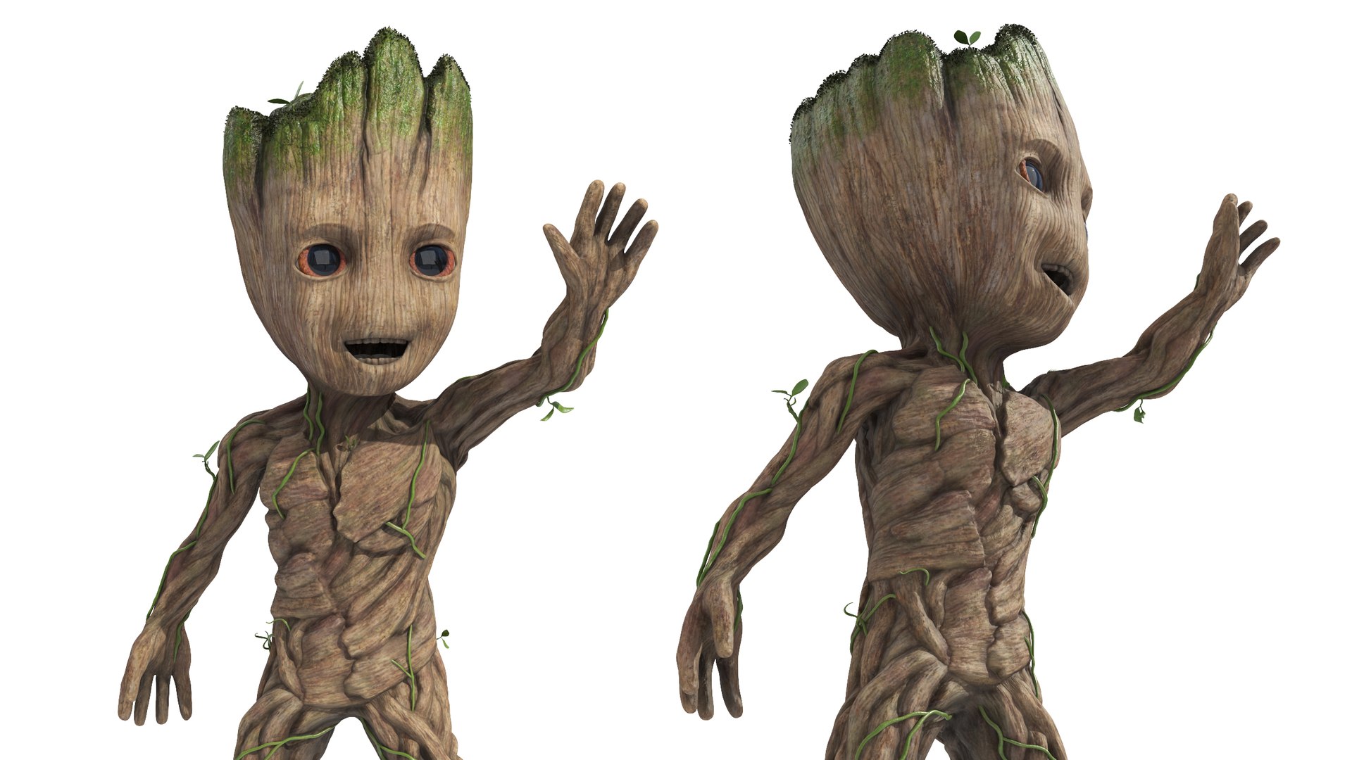 Groot Waving His Hand Model - TurboSquid 2270297