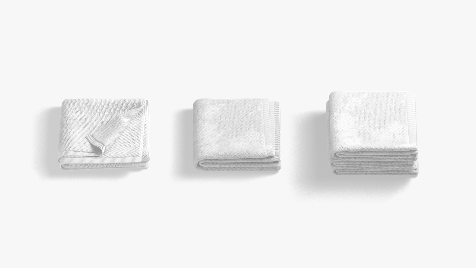 3D White Bath Towel Stack - Hotel Spa Wiper - TurboSquid 2045371
