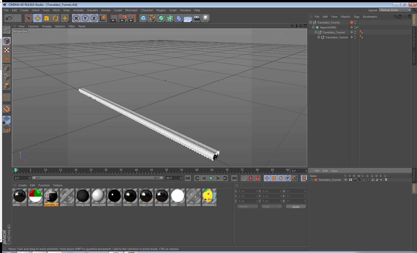 Travelator Tunnel 3D Model - TurboSquid 1342283