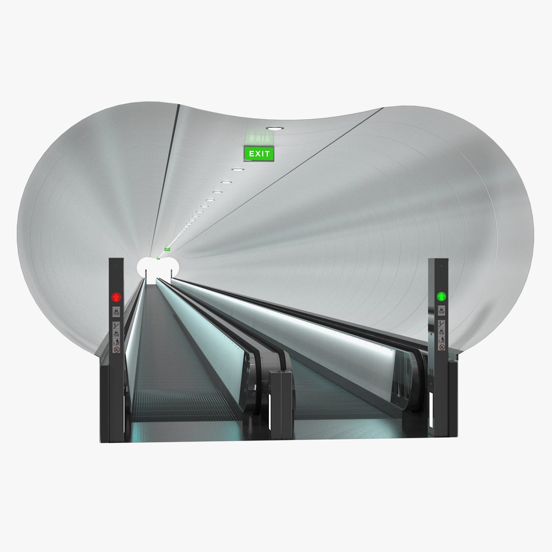 Travelator Tunnel 3D Model - TurboSquid 1342283