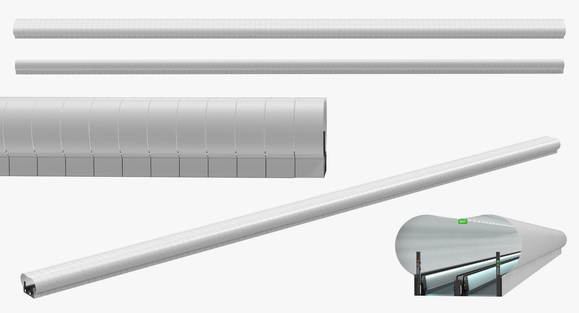 Travelator Tunnel 3D Model - TurboSquid 1342283