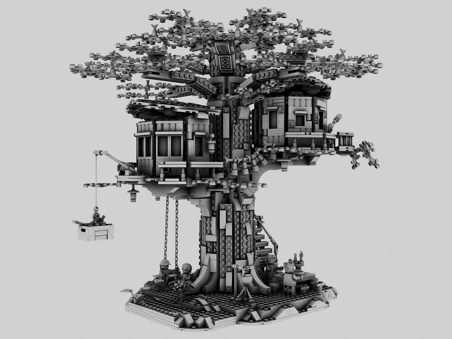Tree House LEGO Block Model - TurboSquid 2149085