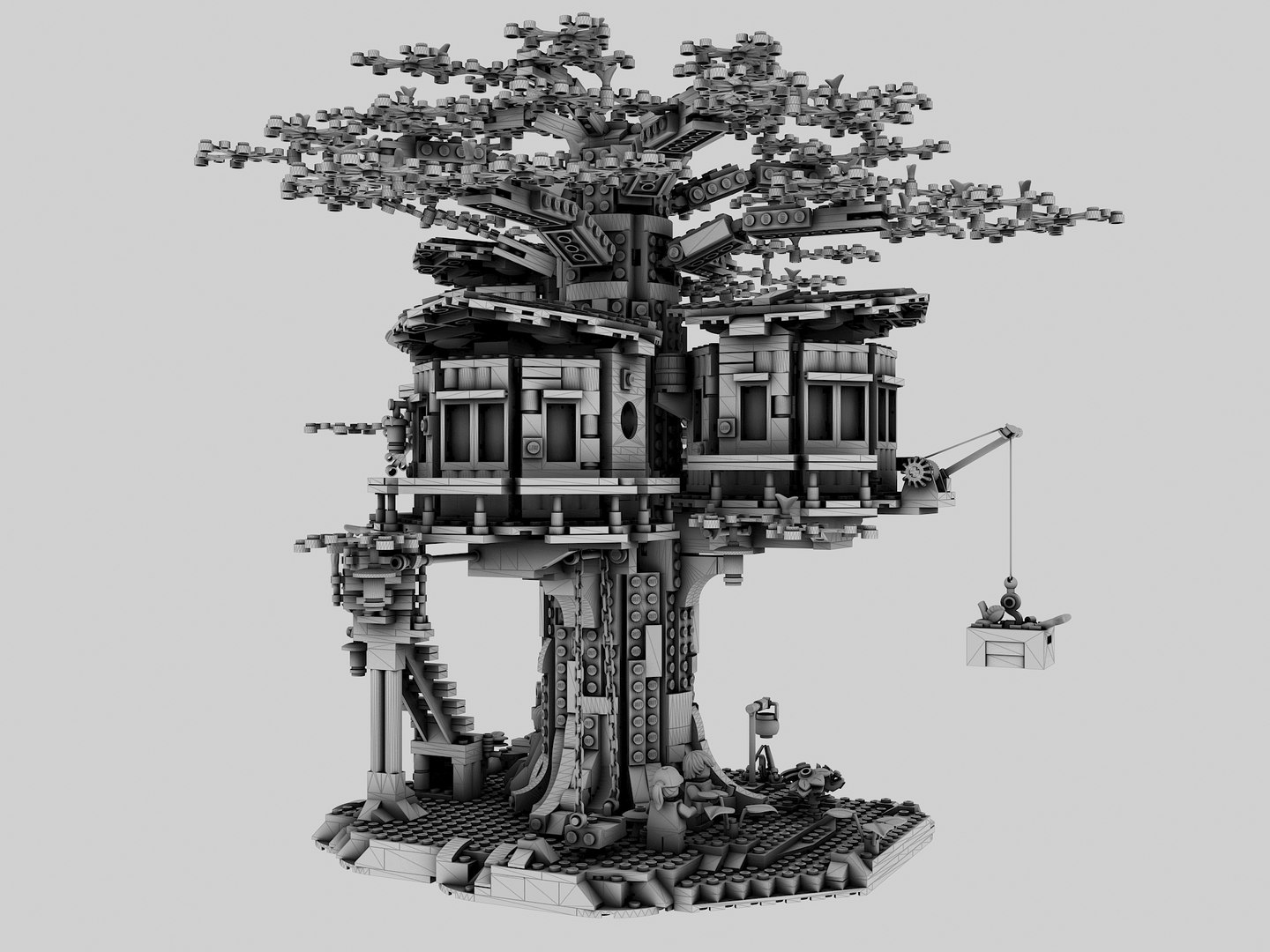 Tree House LEGO Block Model - TurboSquid 2149085
