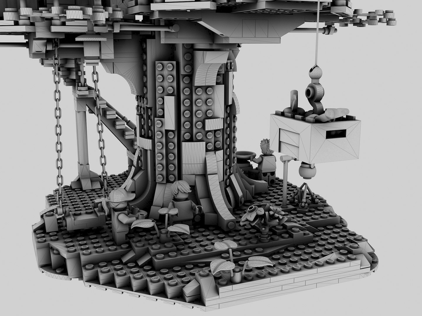 Tree House LEGO Block Model - TurboSquid 2149085