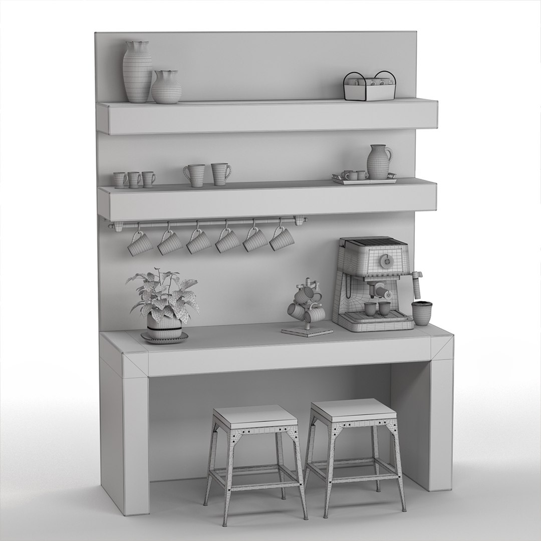 Cafe Set 01 3D Model - TurboSquid 2273836