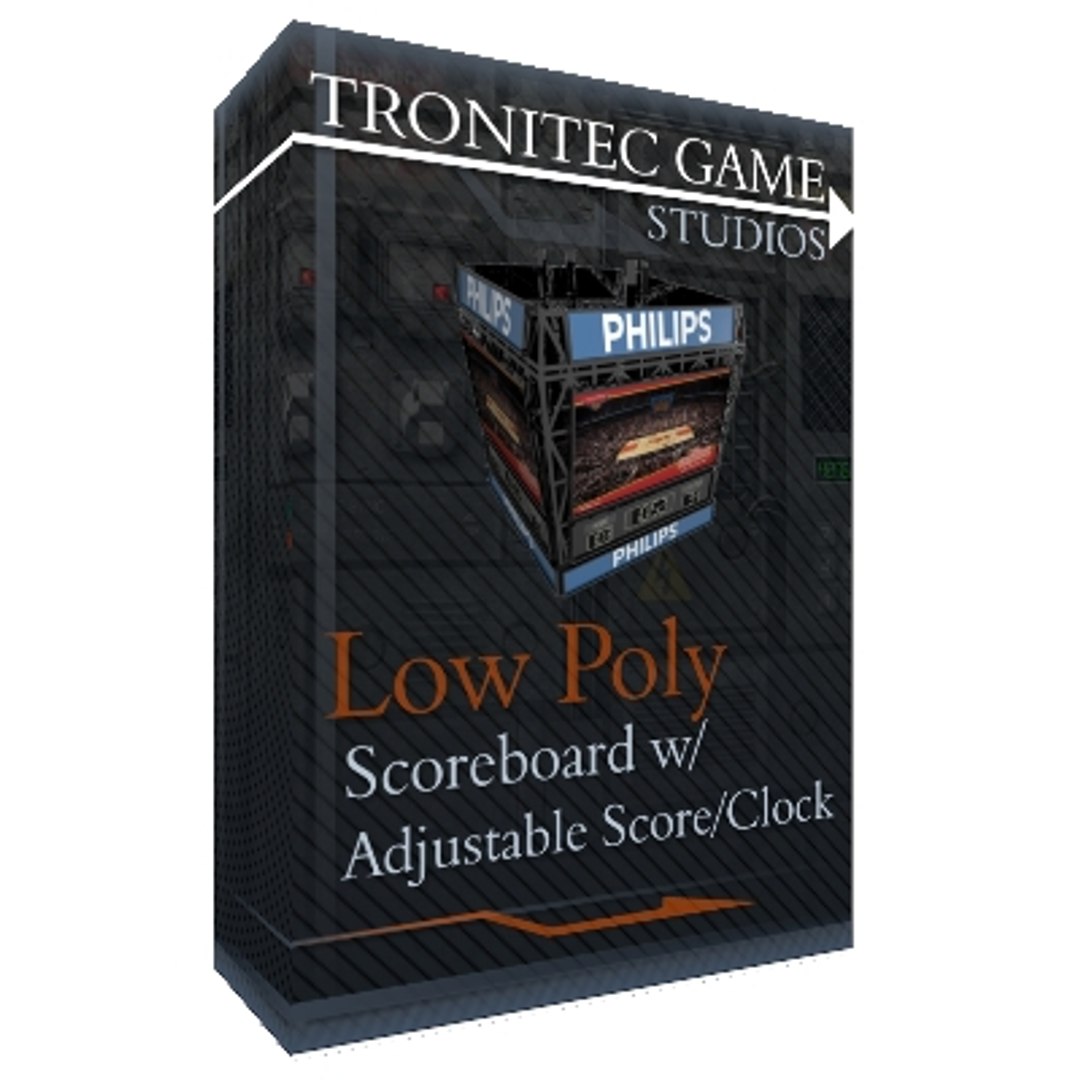 Basketball Scoreboard W Adjustable 3d Model