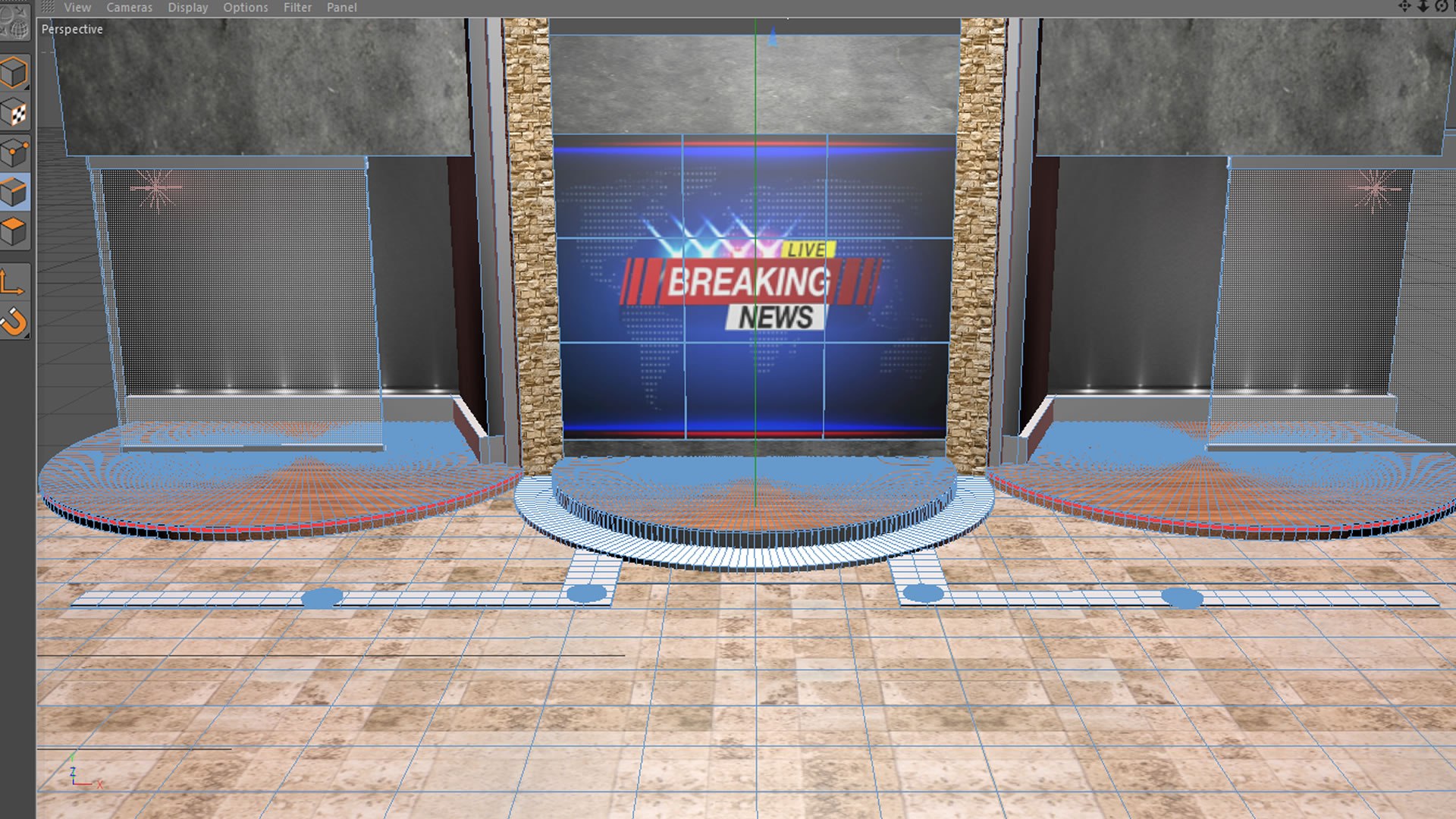 3D Virtual Set Studio Model - TurboSquid 1593578