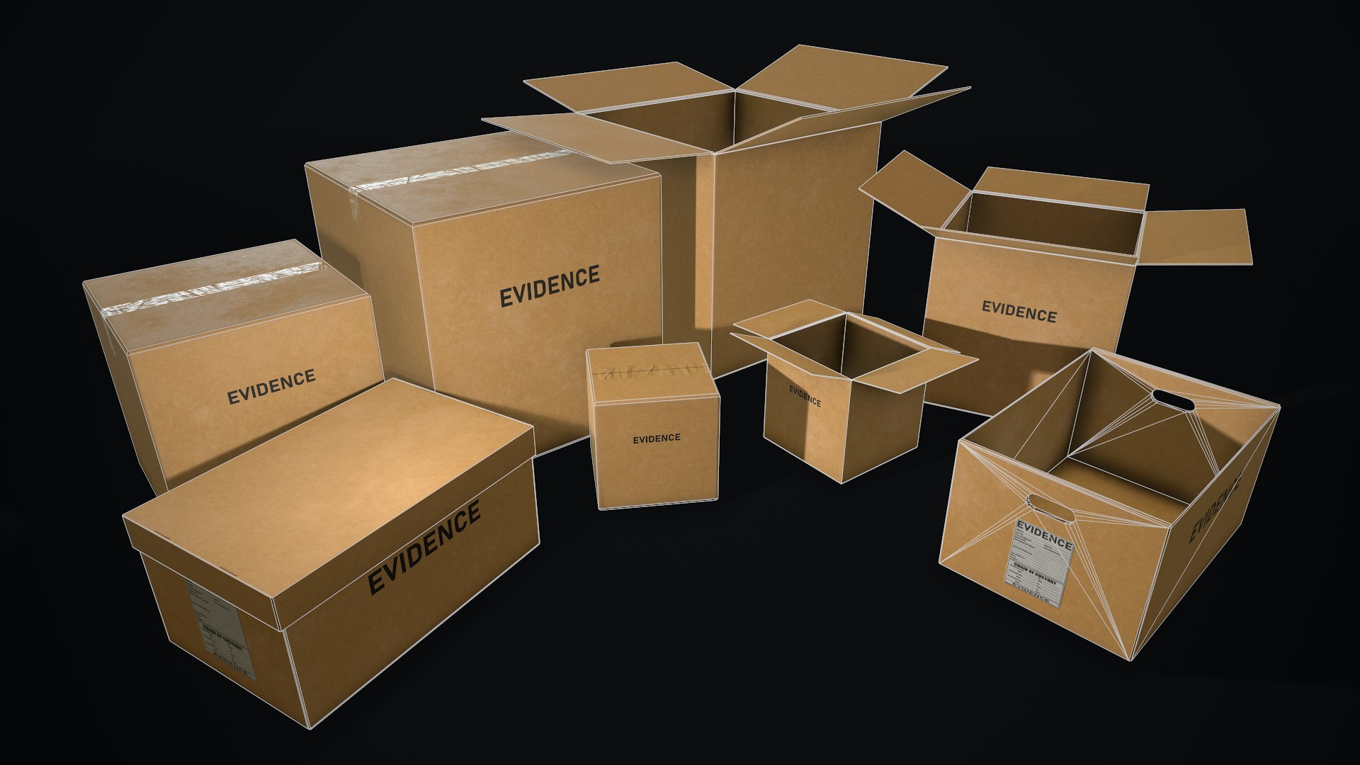 3D Evidence Packages Boxes - TurboSquid 1436720