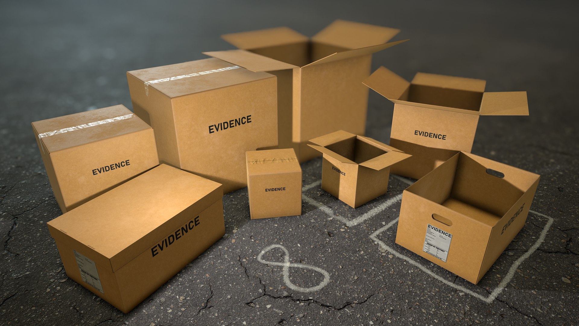 3D Evidence Packages Boxes - TurboSquid 1436720