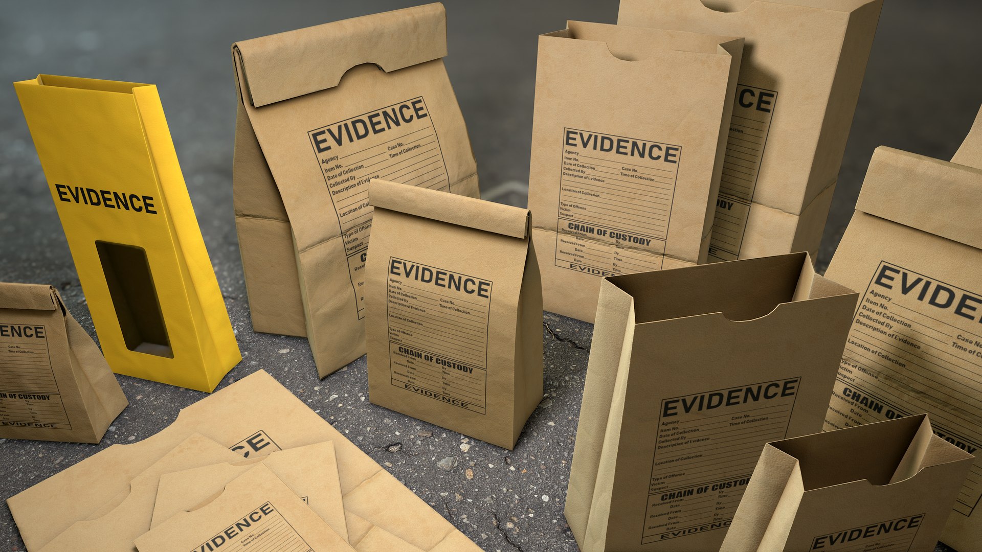 3D Evidence Packages Boxes - TurboSquid 1436720