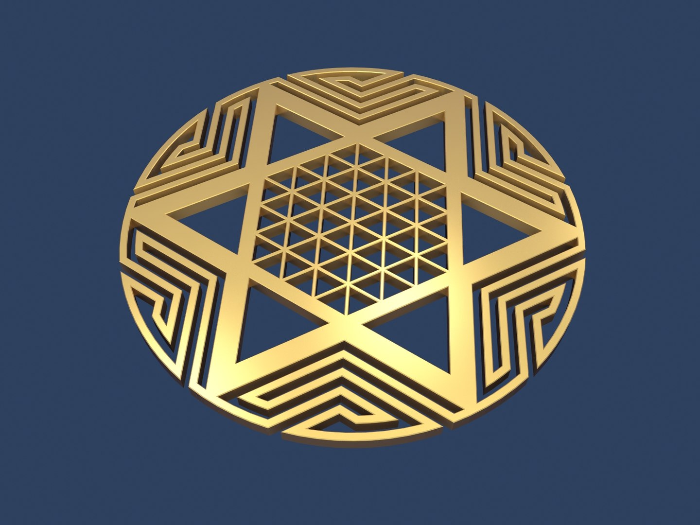 Star David Medallion Model - TurboSquid 1416748