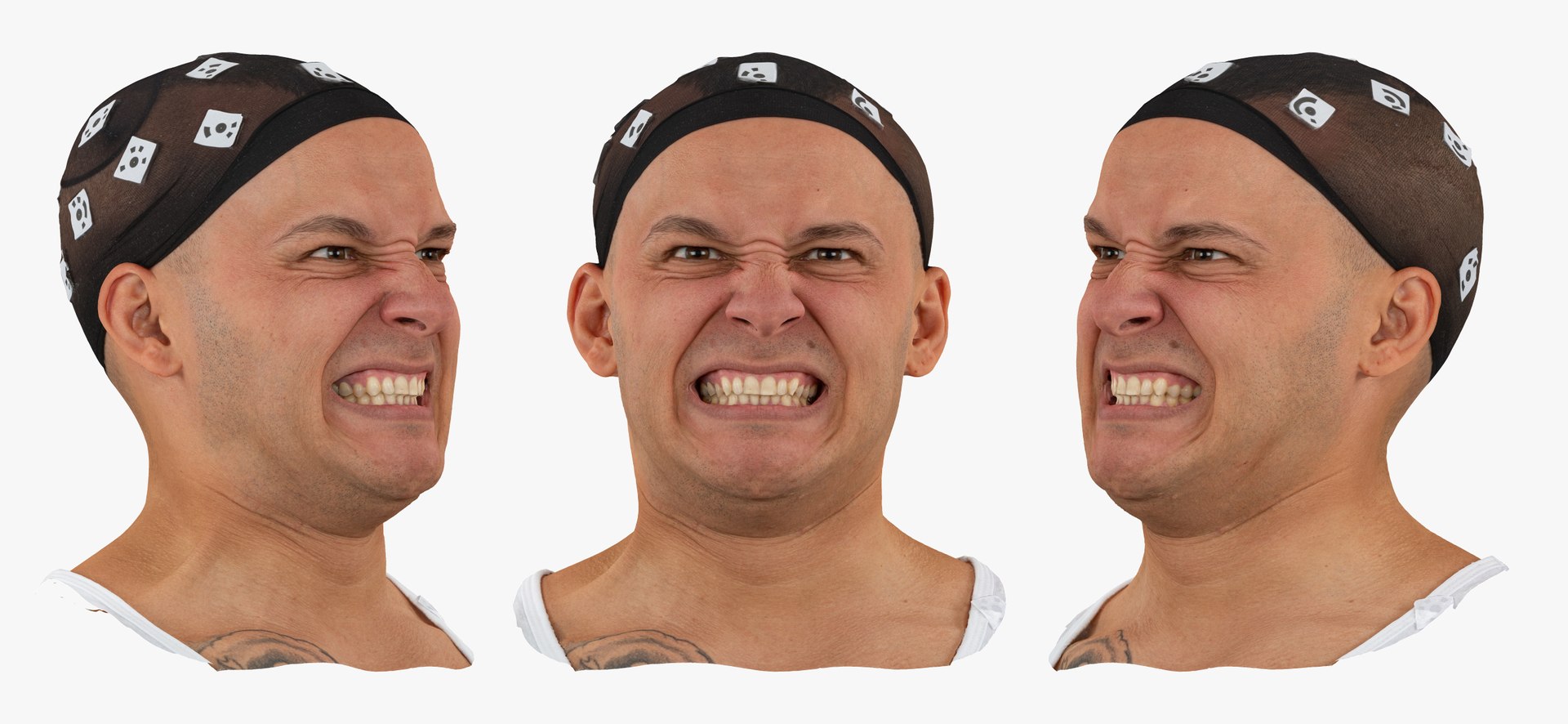 3D marcus human head anger - TurboSquid 1612927