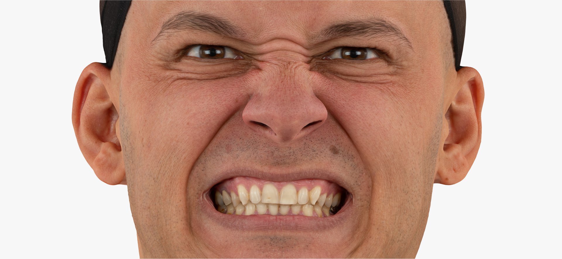 3D marcus human head anger - TurboSquid 1612927