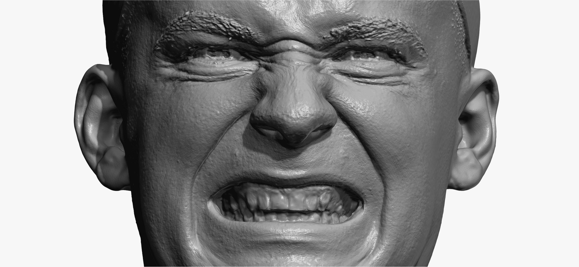 3D marcus human head anger - TurboSquid 1612927