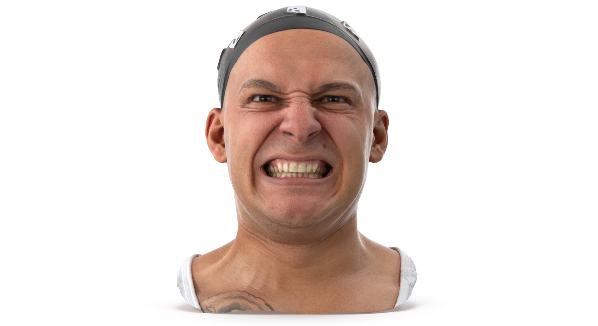 3D marcus human head anger - TurboSquid 1612927
