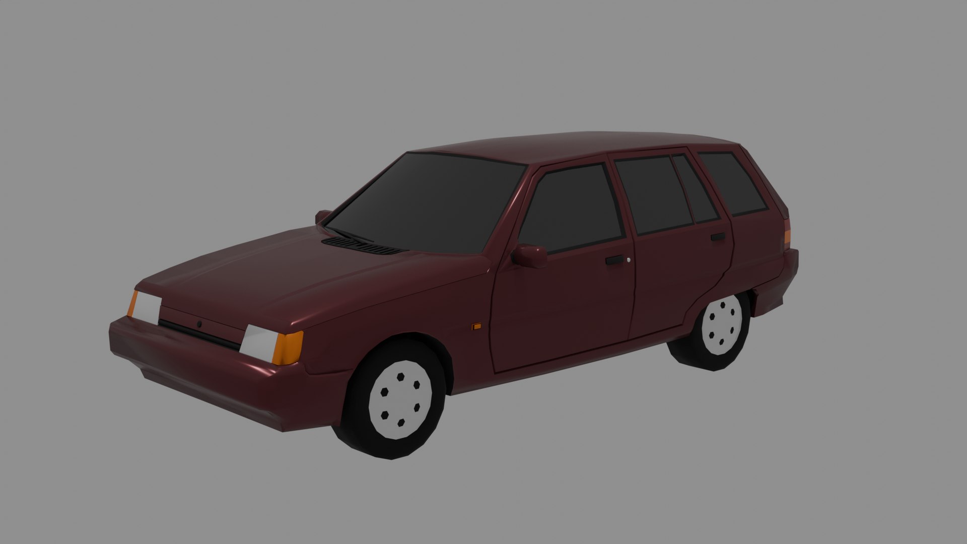 Free Ukrainian Car ZAZ 1105 Dana 1994 Free Low-poly 3D Model 3D ...